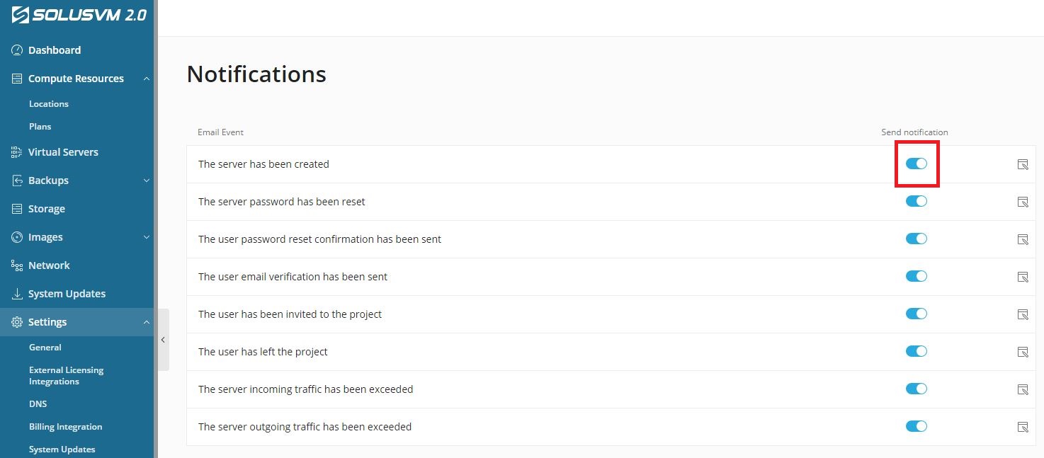 How to disable email notifications in SolusVM 2 – Solus How to disable email notifications in SolusVM 2 – Solus