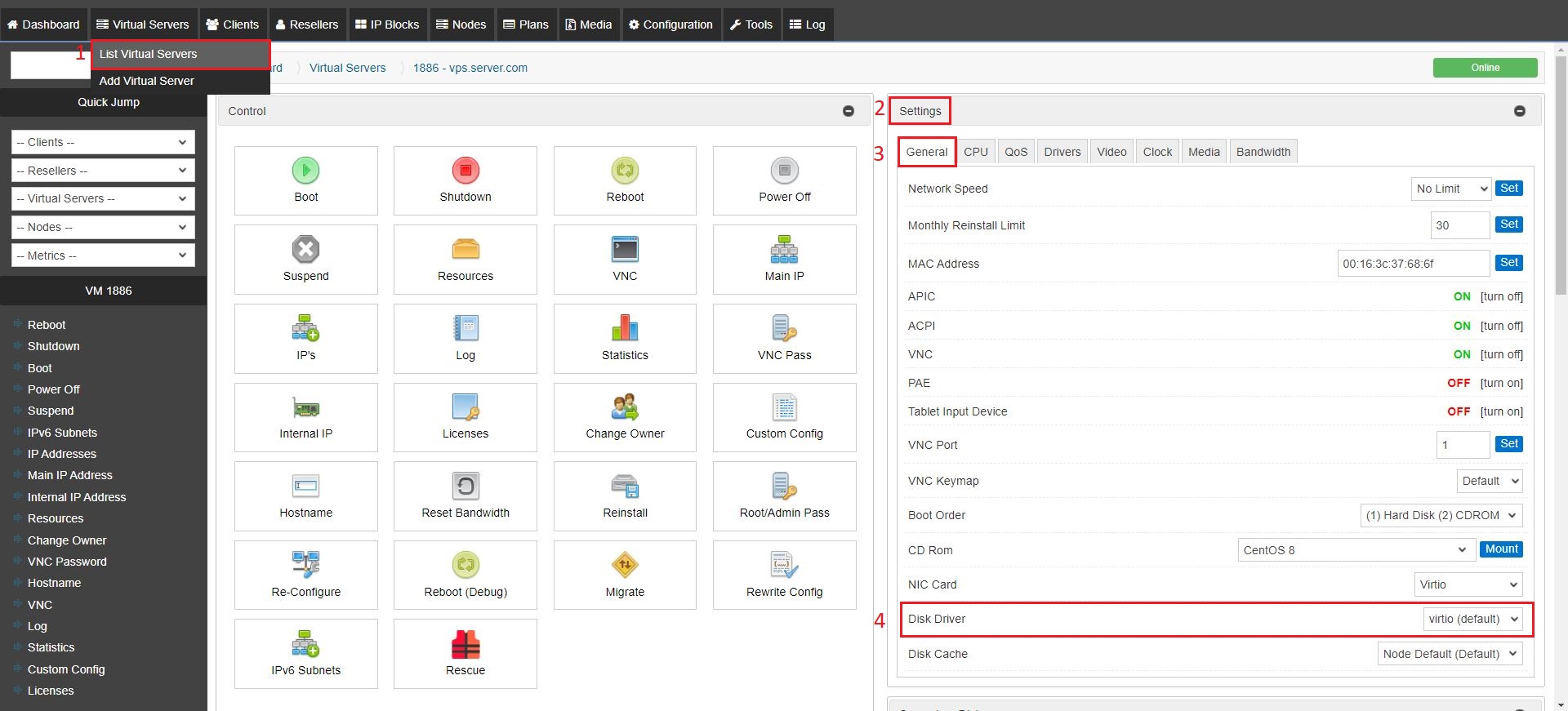 Unable To Boot Kvm Vps In Solusvm Only A Single Ide Controller Is