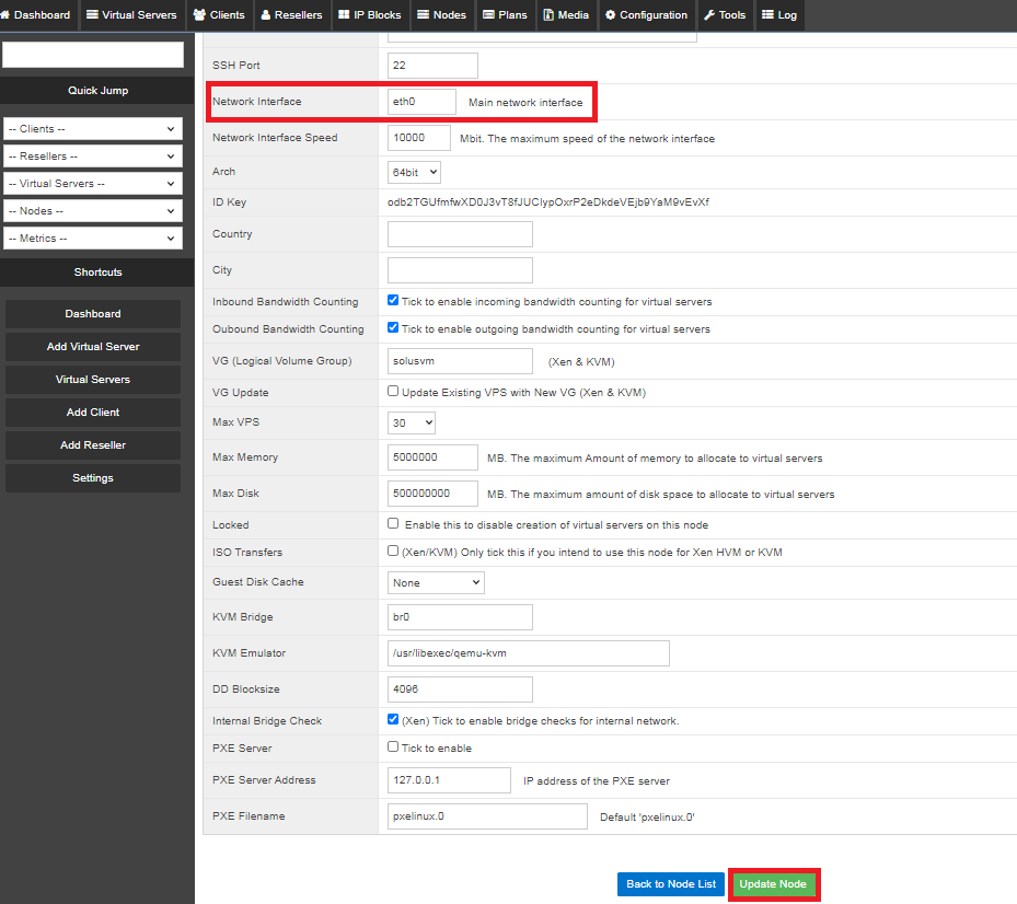 Network Speed Limiting Does Not Work On Solusvm Slave Node Solus 