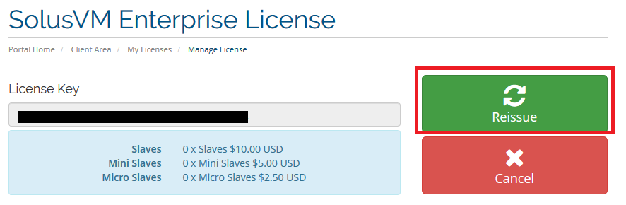 How to reissue license in SolusVM Client Area? – Solus